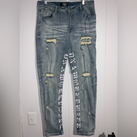 DNA | Jeans | Dna Premium Mens Bluewhite Worldwide Jean | Poshmark